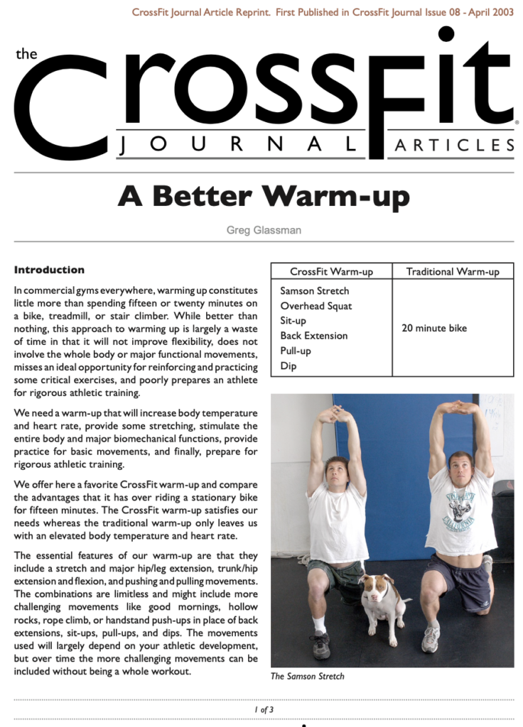A Better Warm-up - The Broken Science Initiative