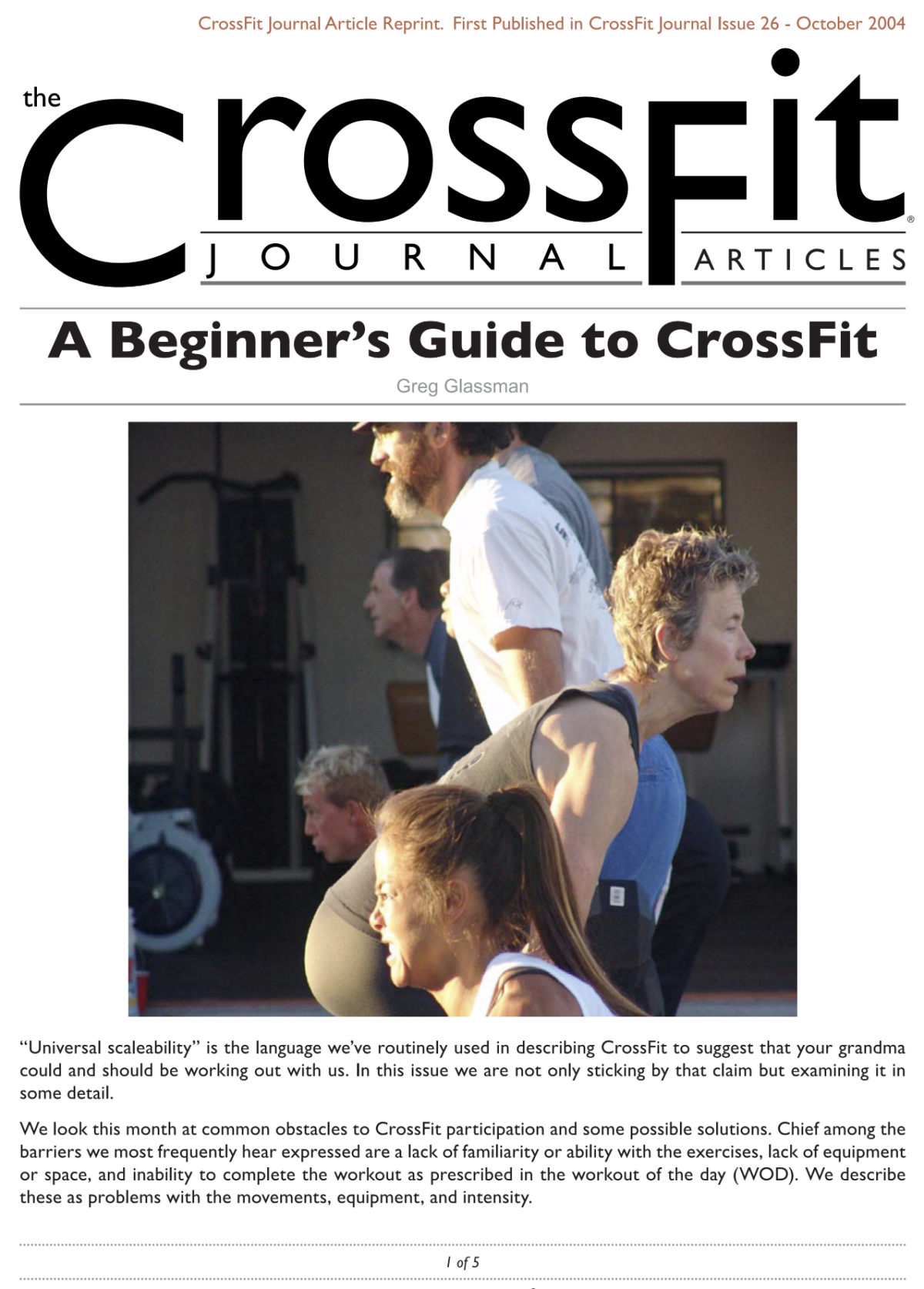 A Beginner's Guide to CrossFit - The Broken Science Initiative