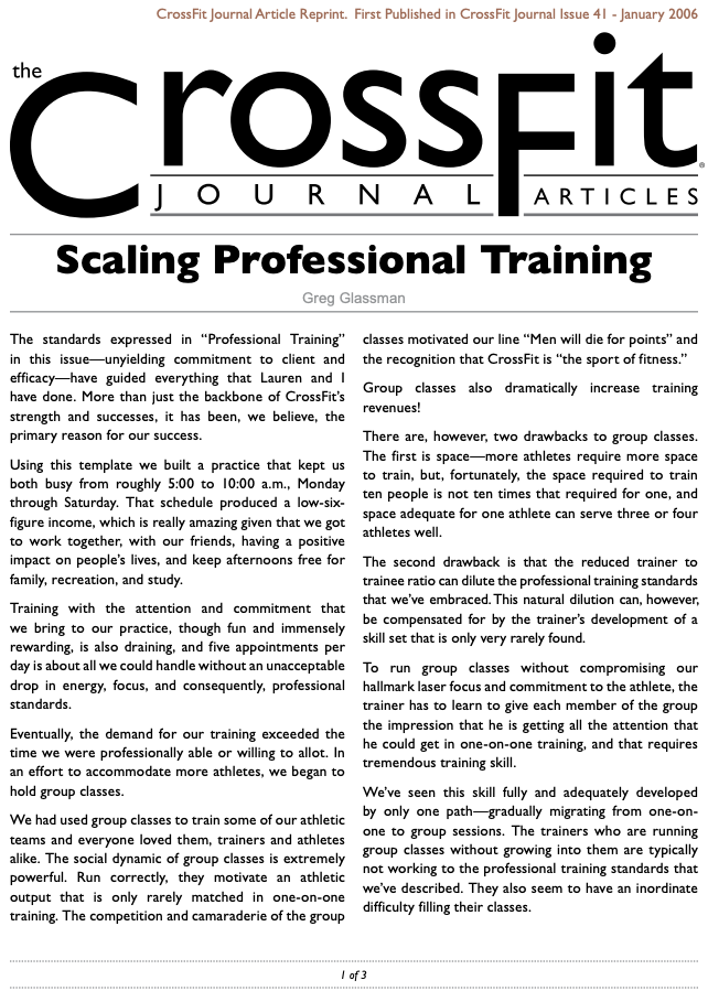 Scaling Professional Training - The Broken Science Initiative