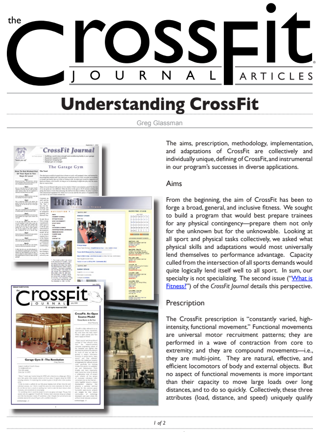 Understanding CrossFit - The Broken Science Initiative